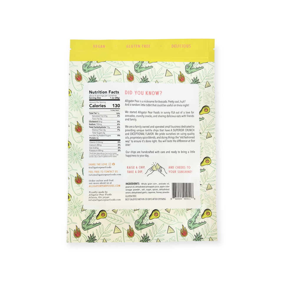 Alligator Pear Foods – Bold, Crunchy, Gluten-Free Tortilla Chips ...